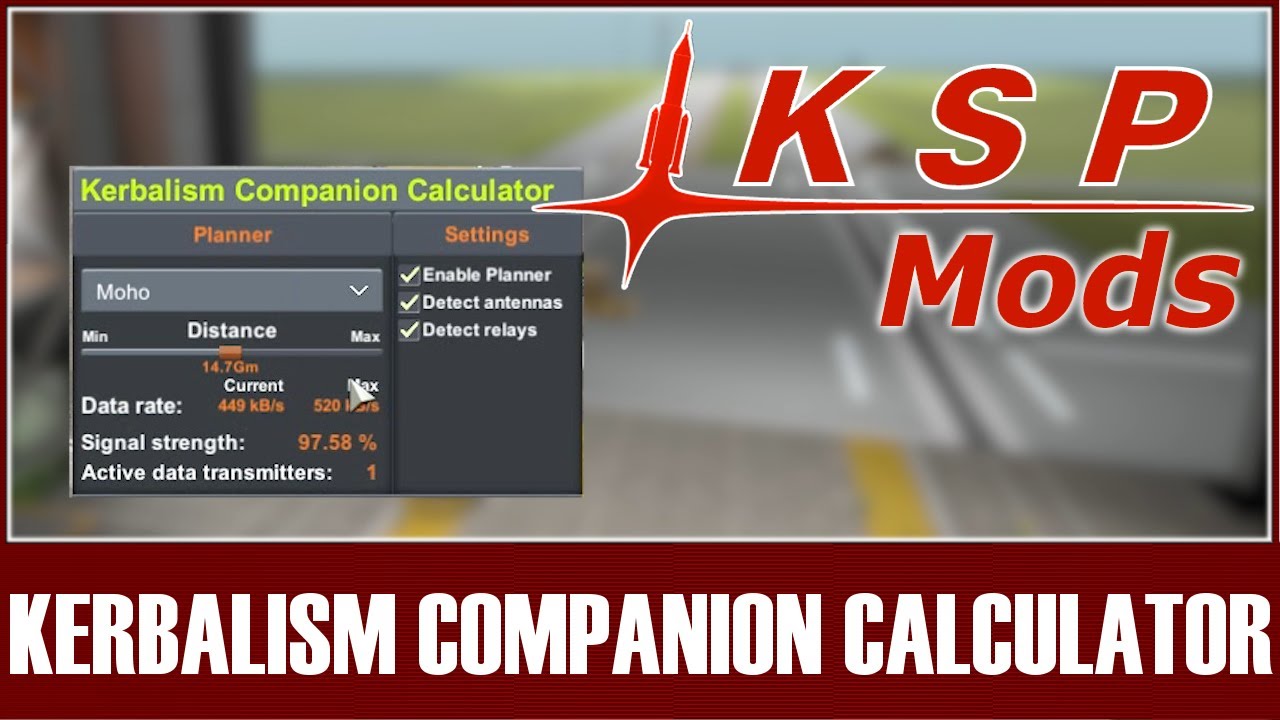 KSP Mods - Kerbalism Companion Calculator - YouTube