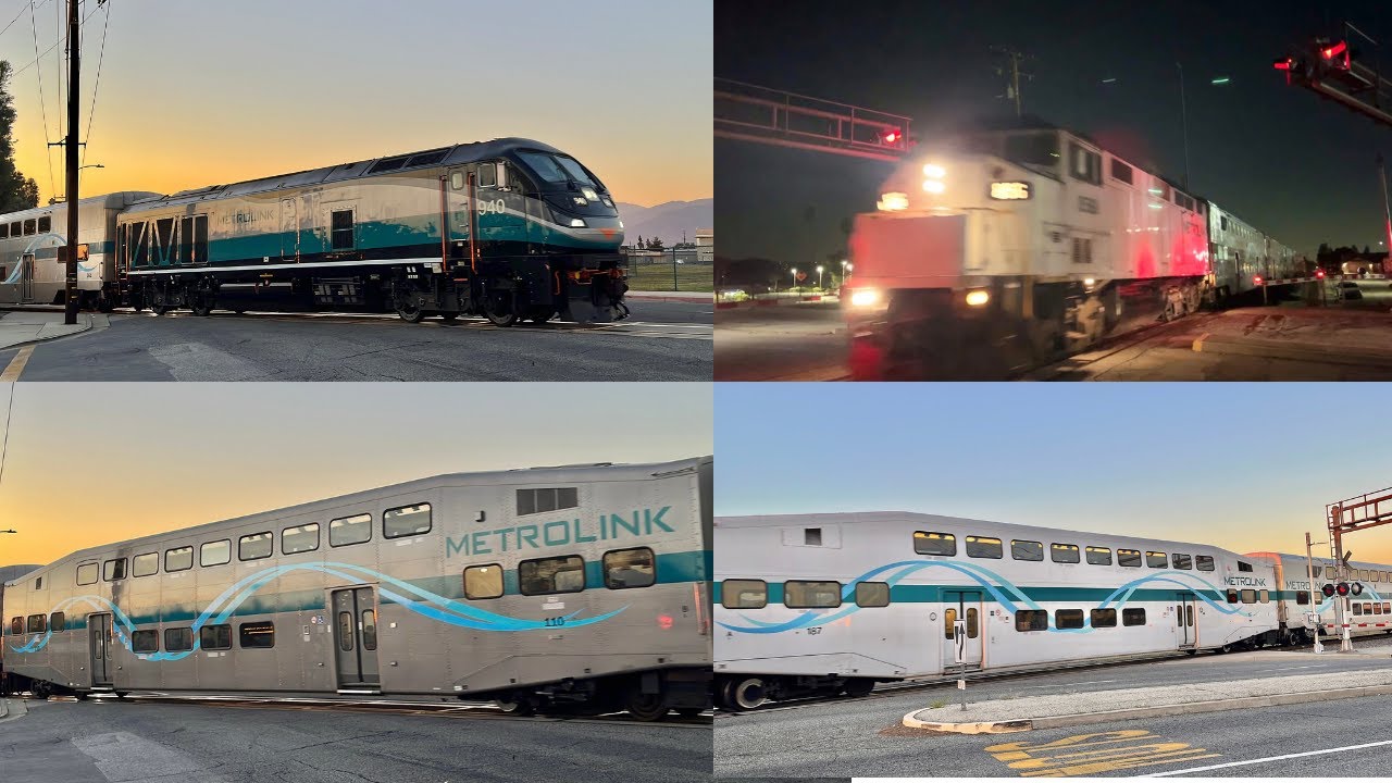 Fast Train Time! Metrolink Trains in Covina, CA 11/14-15/2022 - YouTube