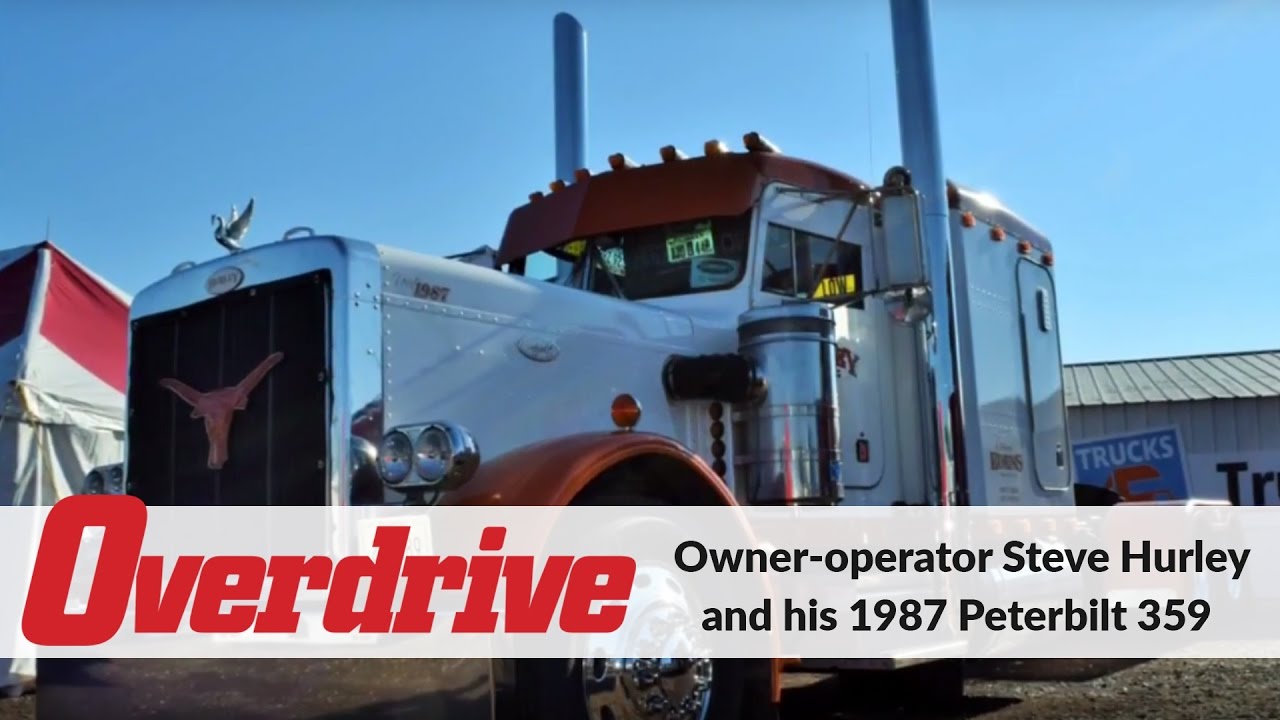 Owner-operator Steve Hurley and his 1987 Peterbilt 359 - YouTube