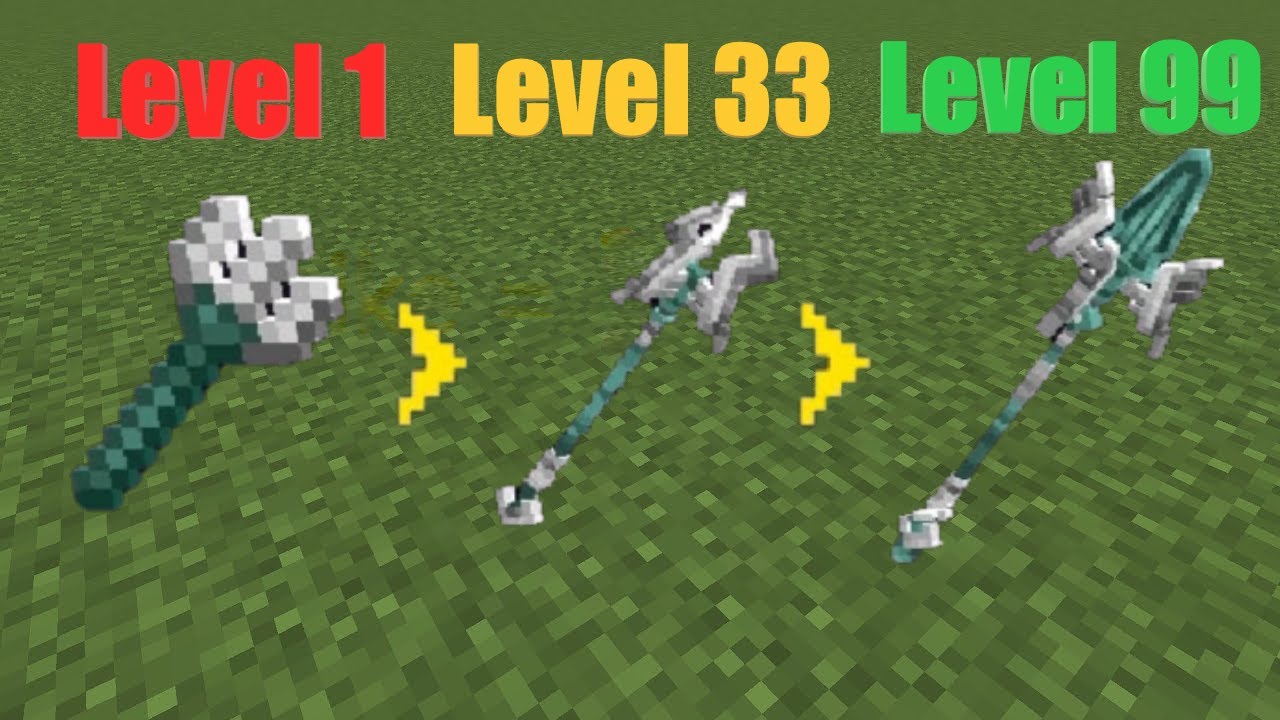Level 1 vs Level 99 EVOLVED WEAPONS MOD in Minecraft - YouTube