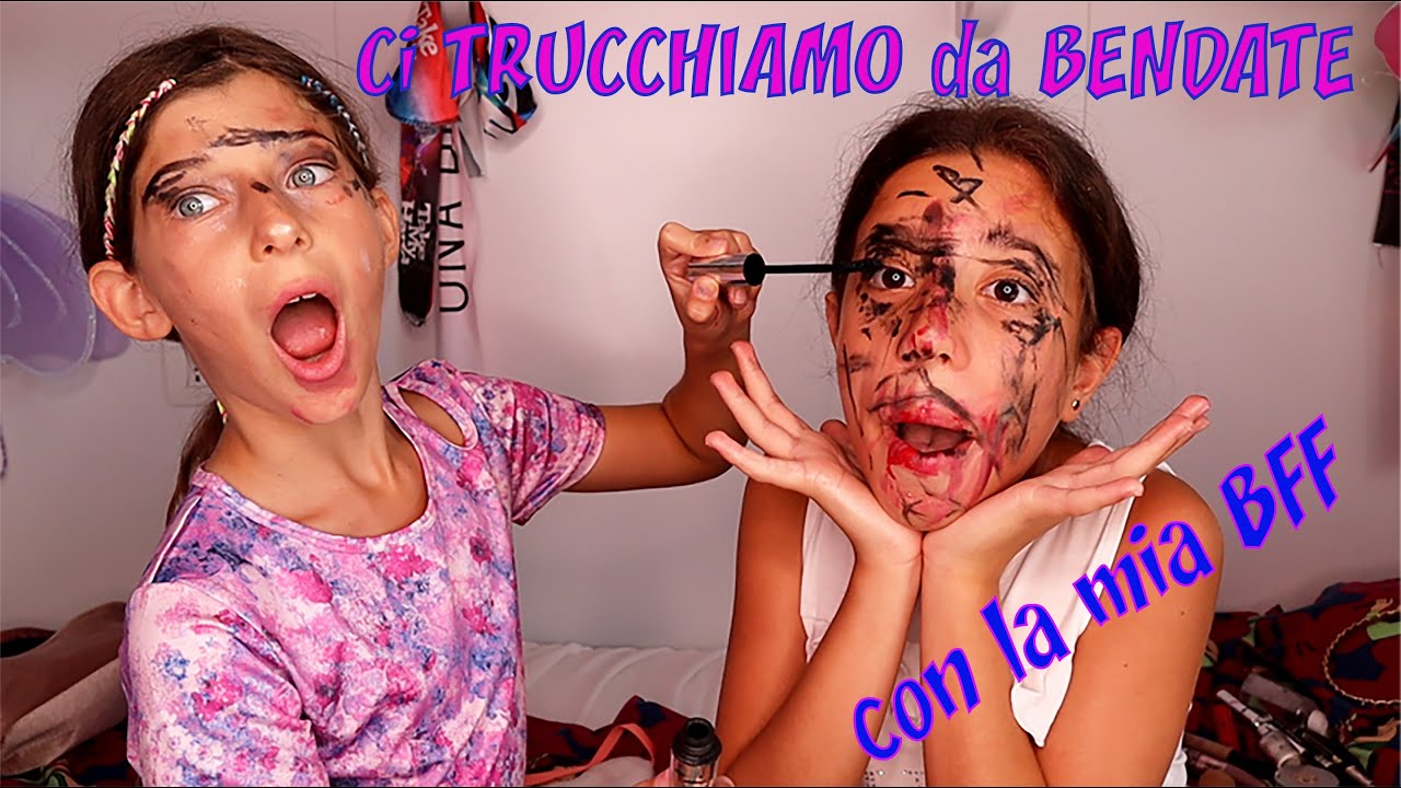 Ci TRUCCHIAMO da BENDATE con la mia BFF II Chiara Arancio - YouTube