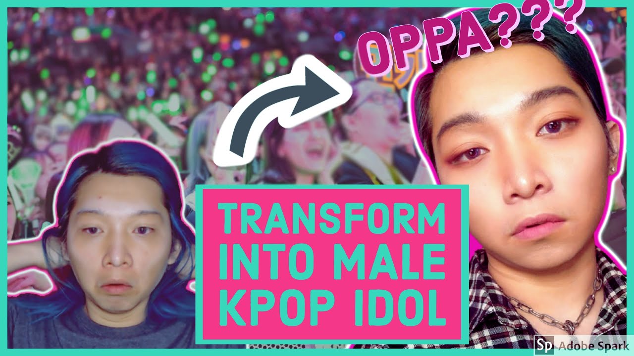 Doing Drag King Contour to Look like A Male Idol - YouTube