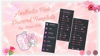 🌷Aesthetic Pink Discord Server Template🌷 || Free to use | Doovi