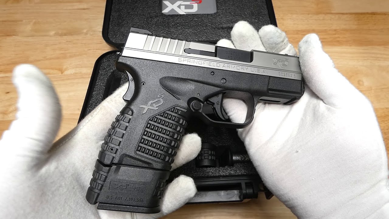 Springfield XDs-45 - .45 ACP - w/ 4 Magazines - Silver Slide - - YouTube