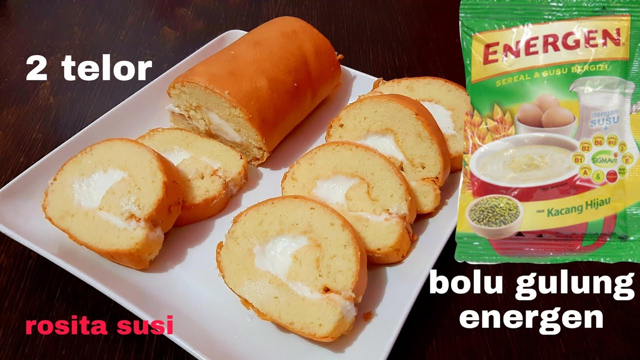 Bolu gulung energen 2 butir telor tips dan trik - YouTube