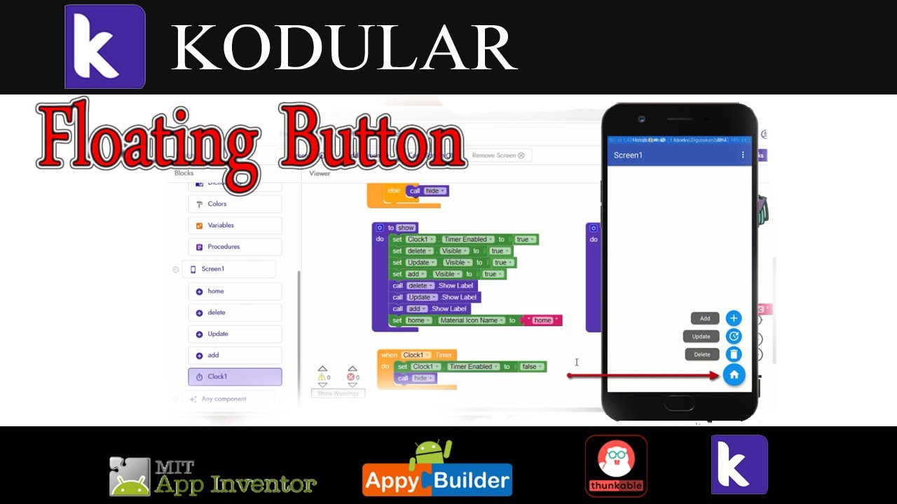 Floating Button Kodular Mit App Inventor Appybuilder Thunkable Youtube