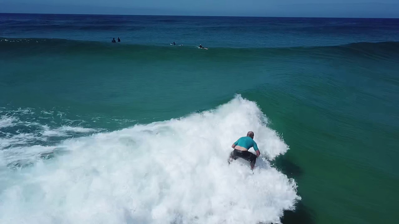 Surfing at Main Beach - Stradbroke Island (QLD) - YouTube