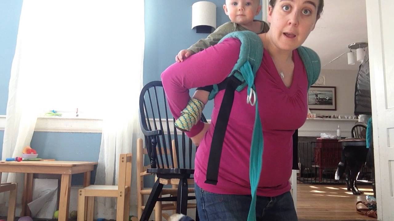 Backpack Method with Baby-Sized 2Lambie Onbuhimo - YouTube