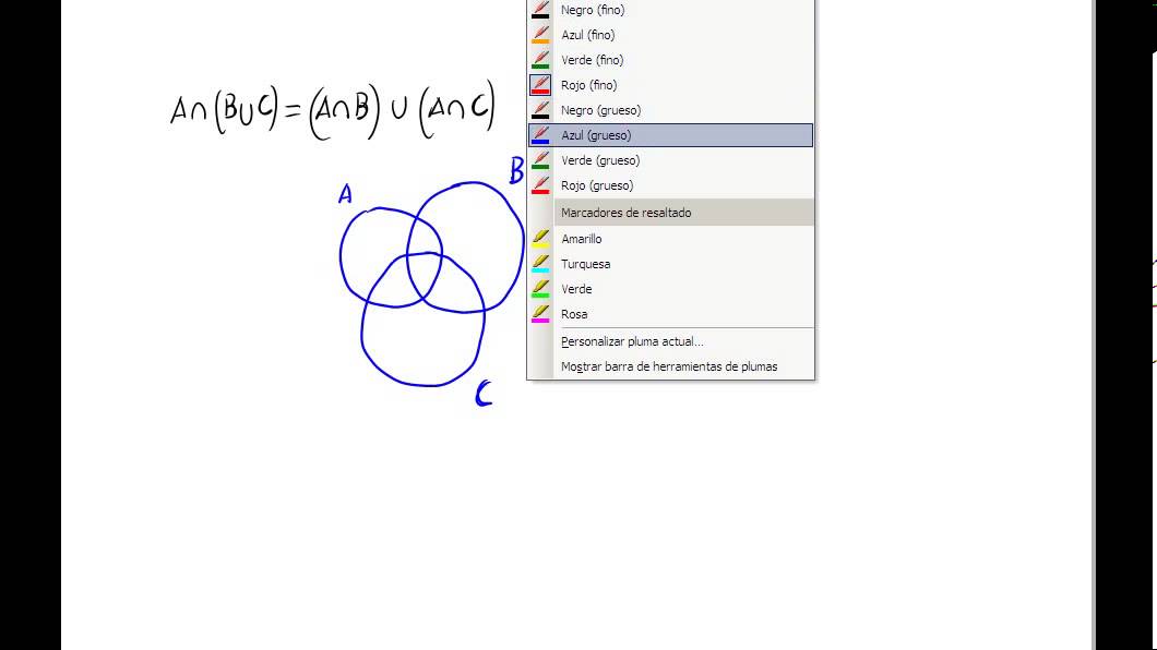 Propiedad distributiva intersección respecto unión - YouTube