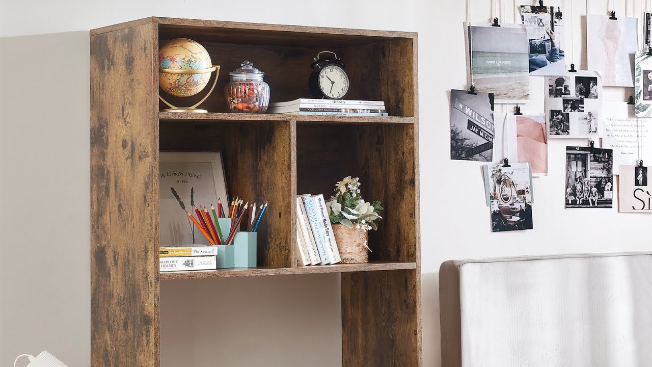 Yak About It® Extra Depth Cube Dorm Desk Bookshelf - Firewood - YouTube
