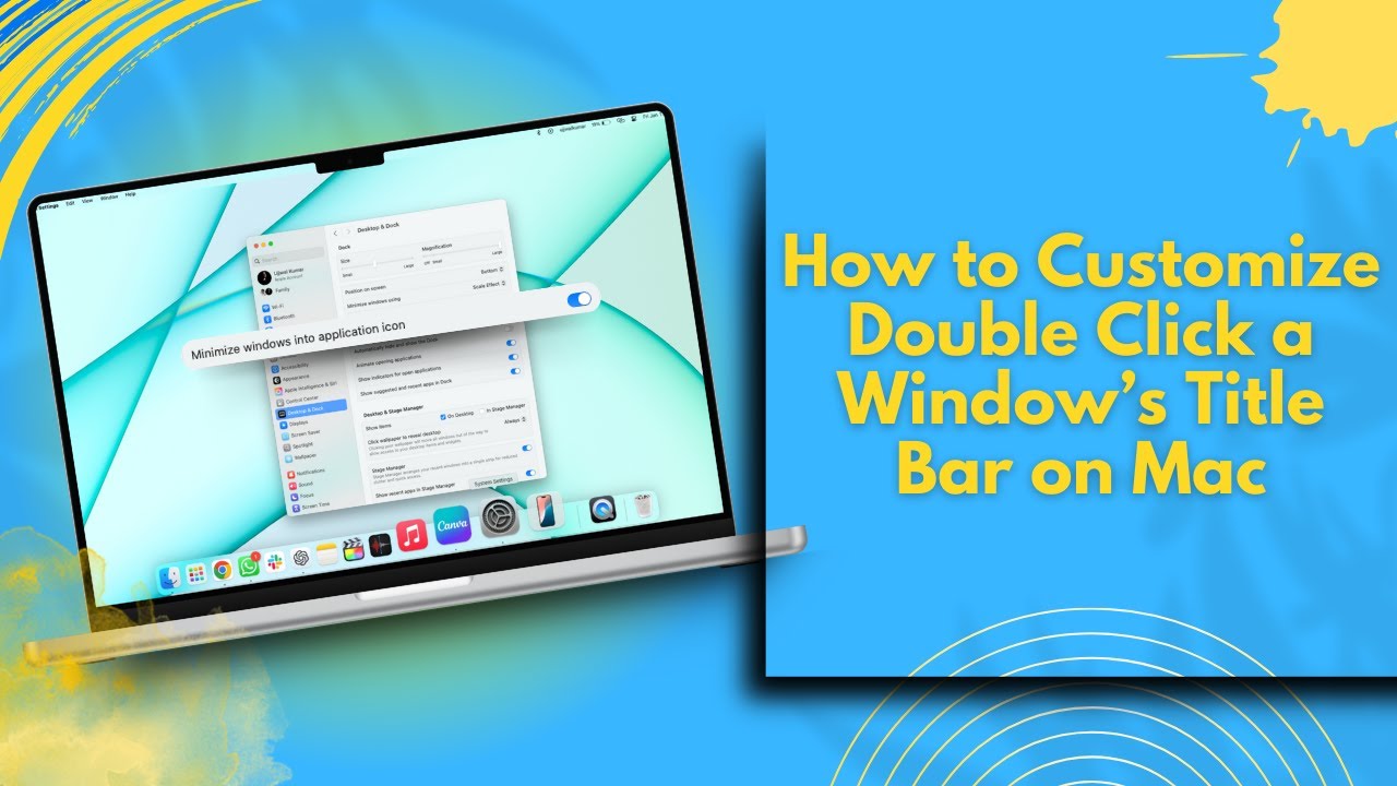 How to Customize Double Click a Window’s Title Bar on Mac - YouTube
