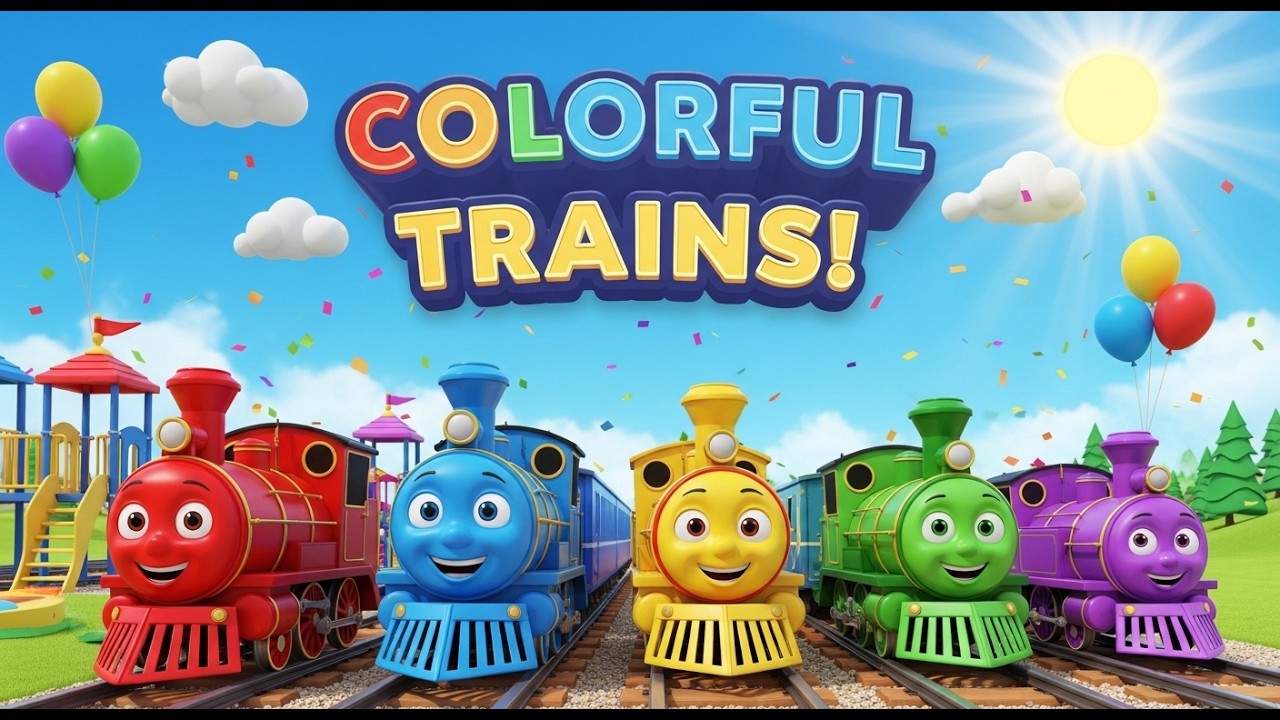 Learn Colors with Toy Trains | Kids Educational Video - YouTube