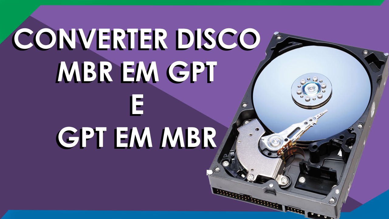 Converter MBR para GPT e GPT para MBR - YouTube
