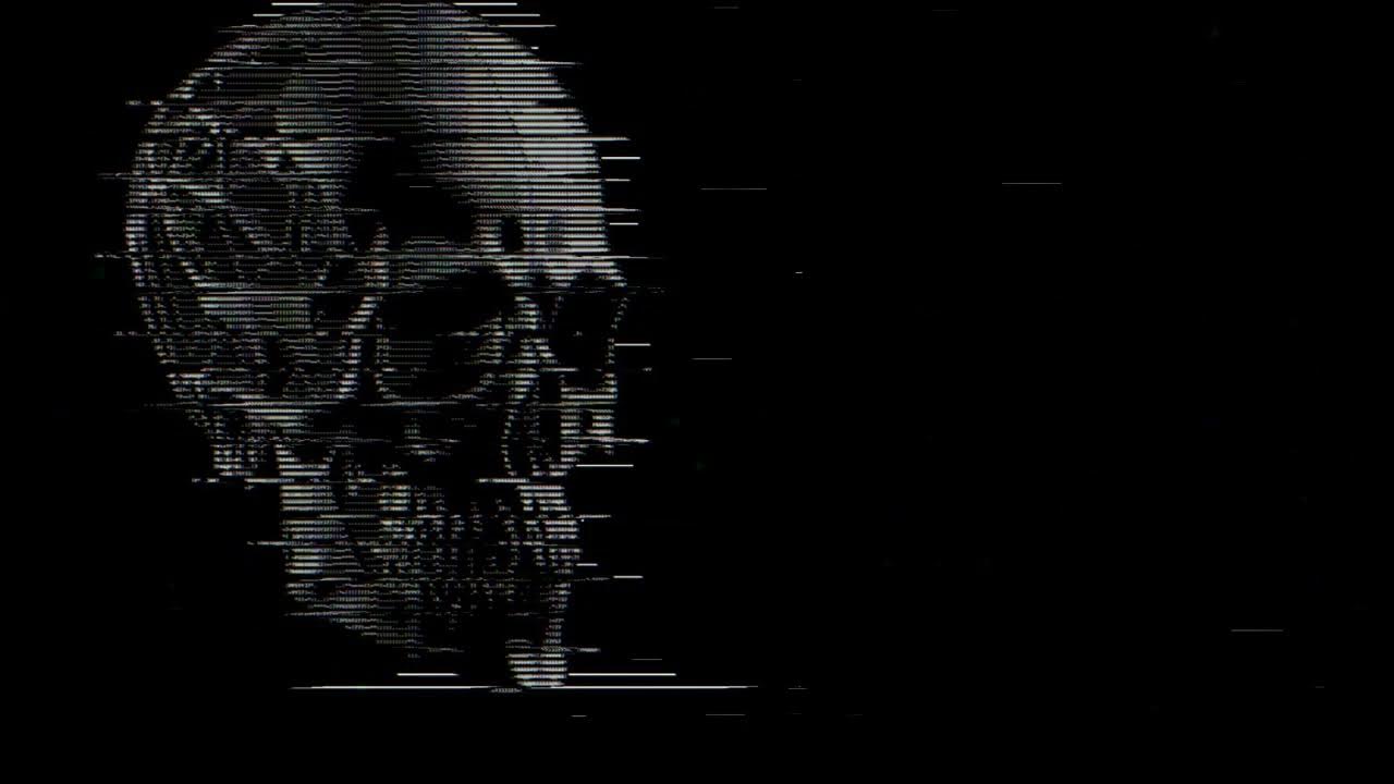 ASCII Art Skull VHS Audio Responsive Preview 1920x1080 - YouTube