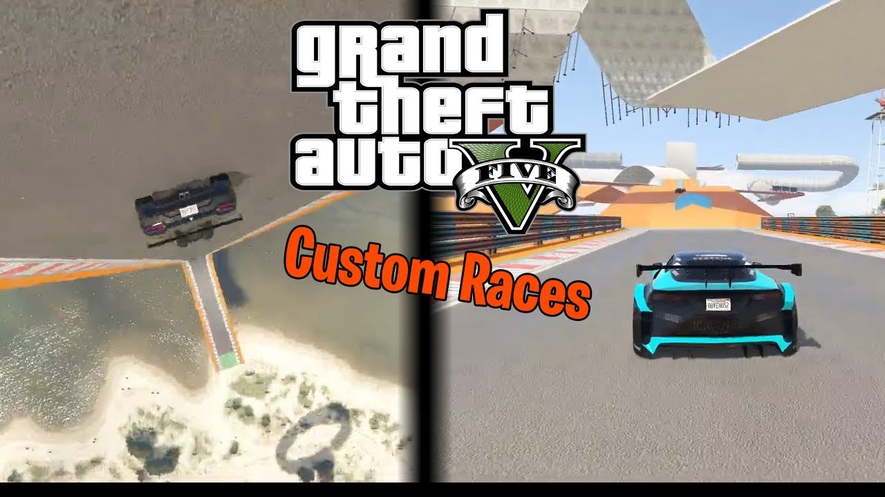 Stunt Races GTA V - 90 Degree & Double Loop - YouTube