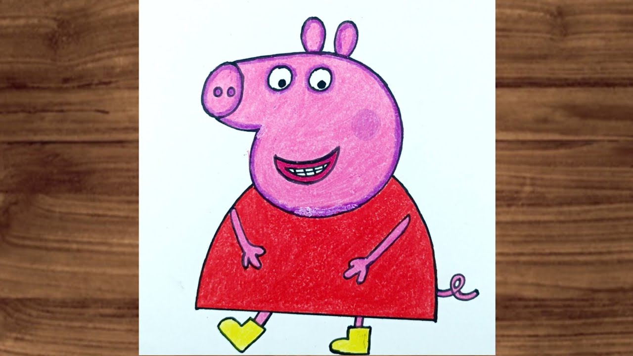 Draw George From Peppa Pig || George Drawing Step By Step For Beginners ...