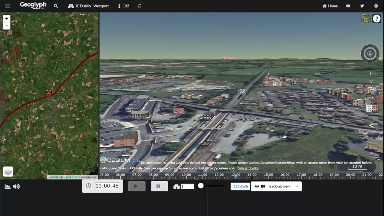 Irish rail train simulation from Dublin to Westport. - YouTube