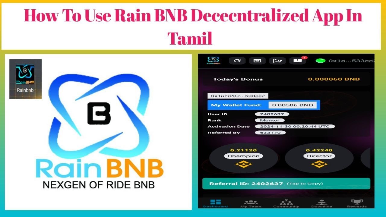 How to Use Rainbnb decentralized app in Tamil - YouTube