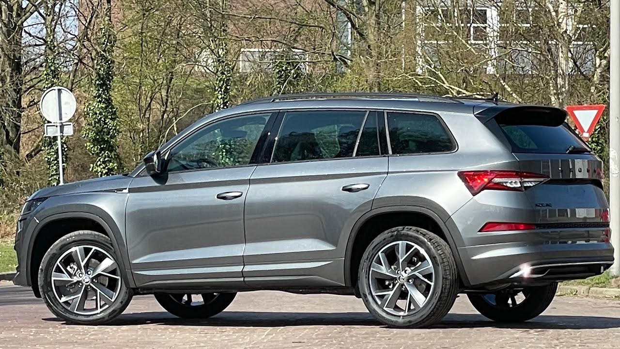 Skoda NEW Kodiaq 2022 Sportline in 4K Grapithe Grey 19 Inch Triglav ...