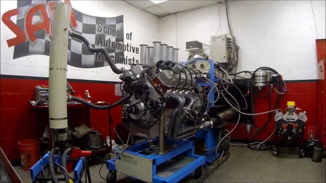 SAM 2015 Engine Masters Dyno Pull Chrysler Poly Head - YouTube
