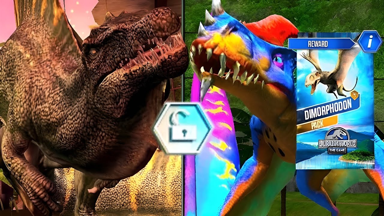 SPINOSAURUS REBIRTH UNLOCKED DIMORPHODON MAX LEVEL 40 | JURASSIC WORLD ...