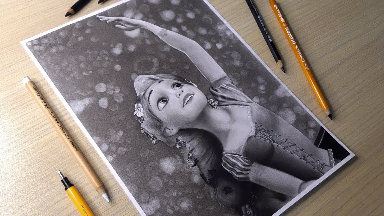 Hyper realistic Rapunzel Drawing , Time_lapse - YouTube