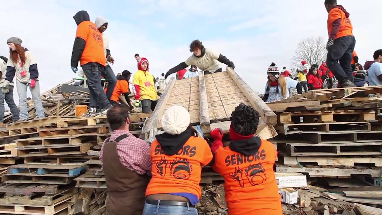 Easton Area High School bonfire part of rich tradition - YouTube
