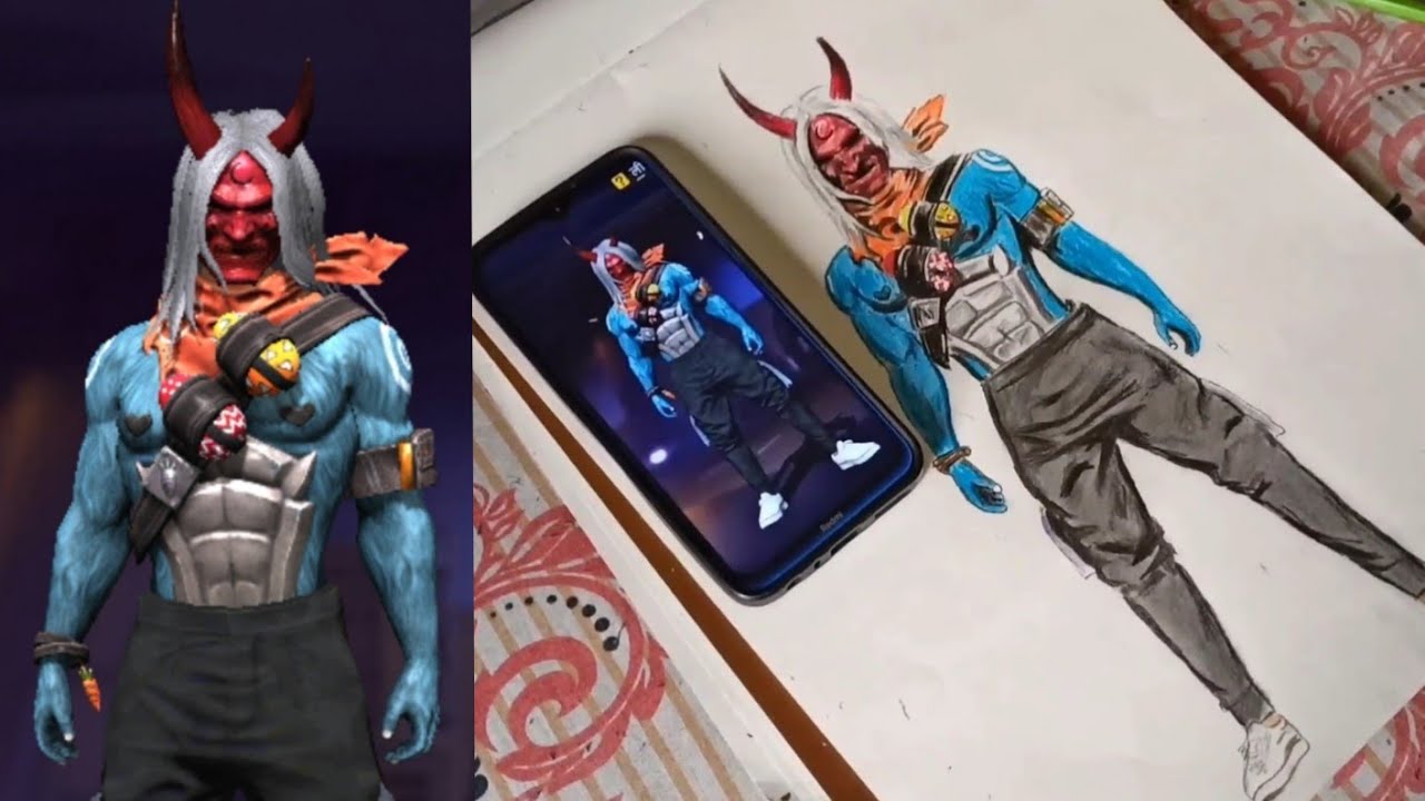 How To Draw Free Fire Zombie Samurai + Bunny Warrior Bundle.WHITE444 ...