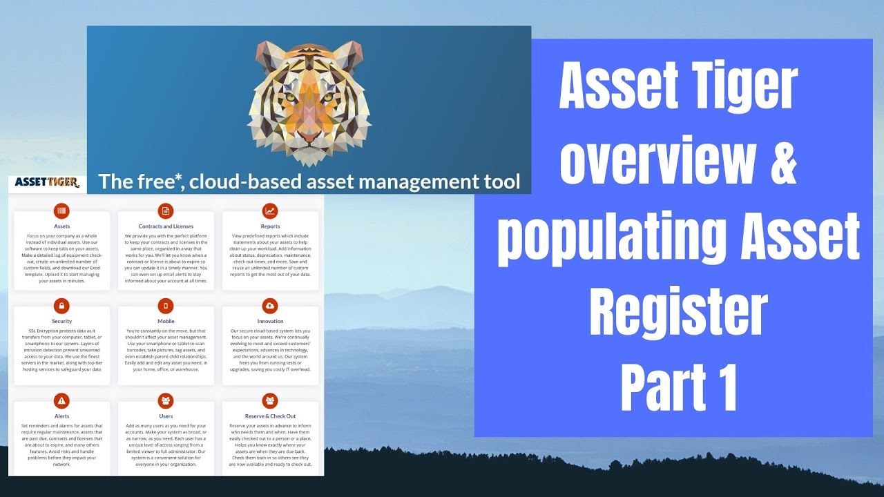 Asset Tiger overview & populating Asset Register-Part 1 - YouTube