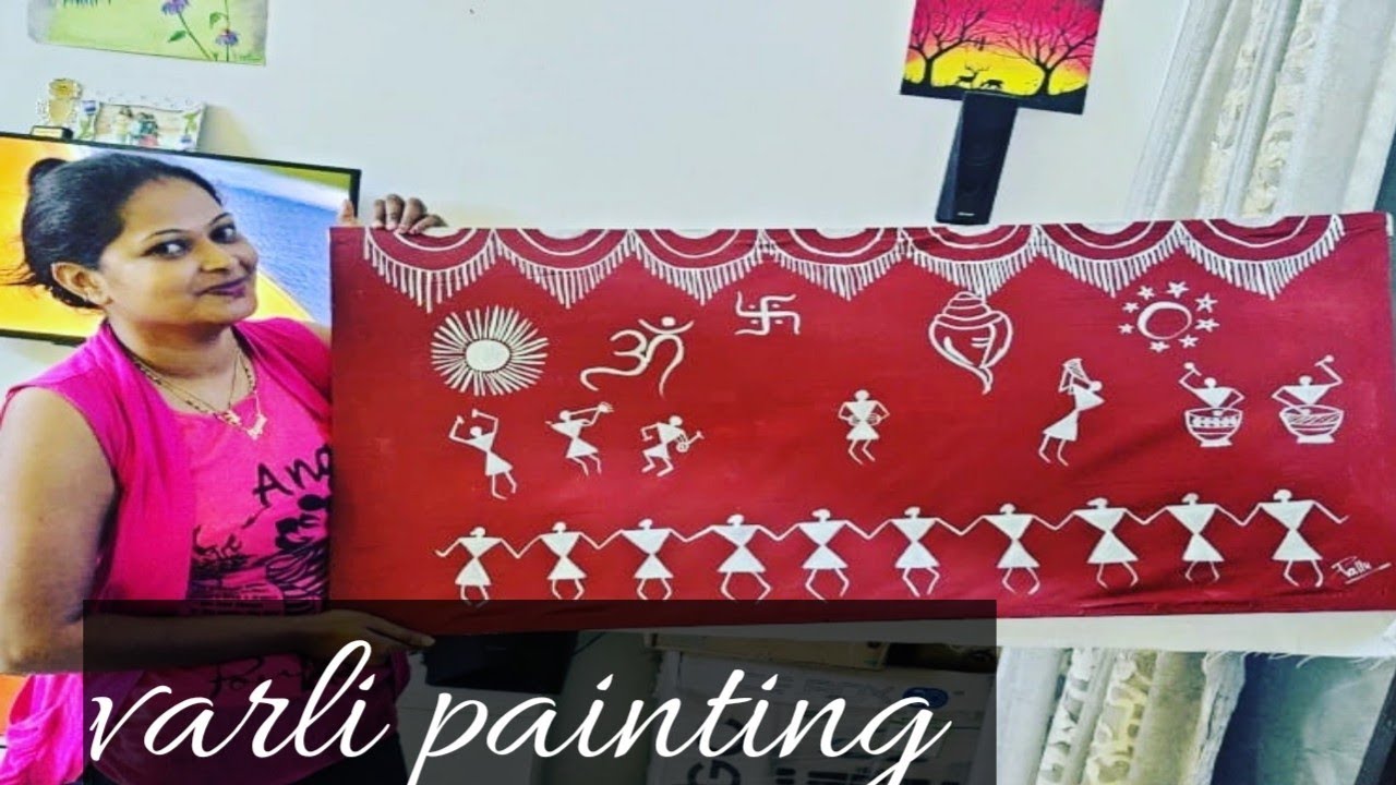 ganpati decoration idea with varli painting fast art | varli paint ...