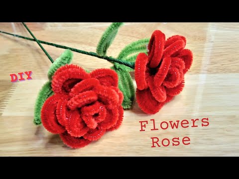DIY | How to Make Pipe Cleaner Flower Rose - Easy Pipe Cleaner Rose Tutorial 🌹