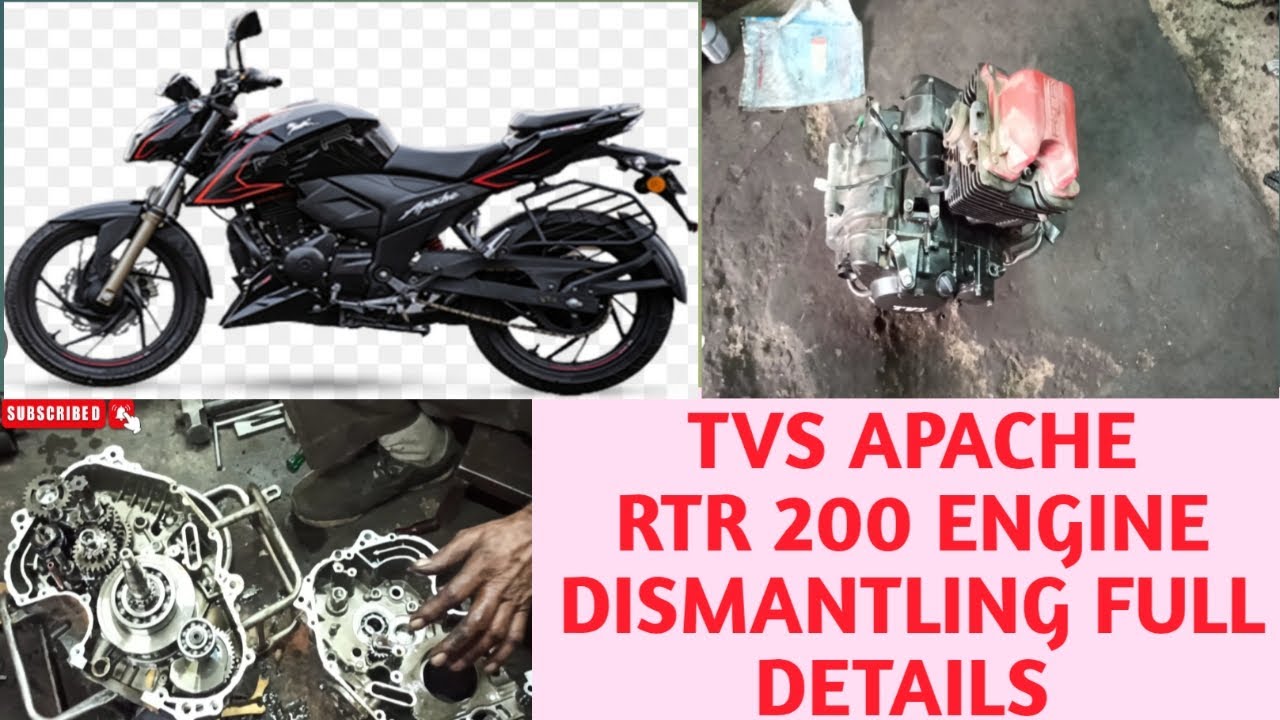 TVS APACHE RTR FULL ENGINE DISMANTLING/ TVS RTR 200 GEAR SHIFTING ...
