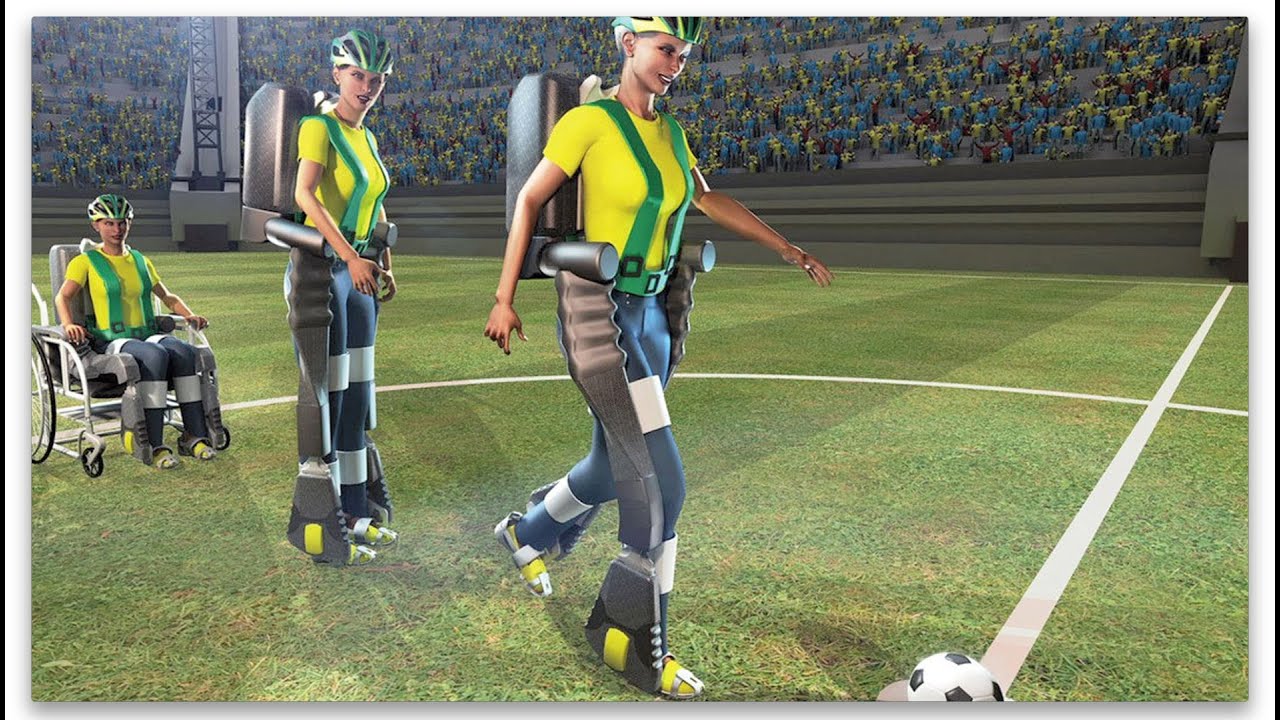 World Cup exoskeleton allows paraplegic to walk again - YouTube