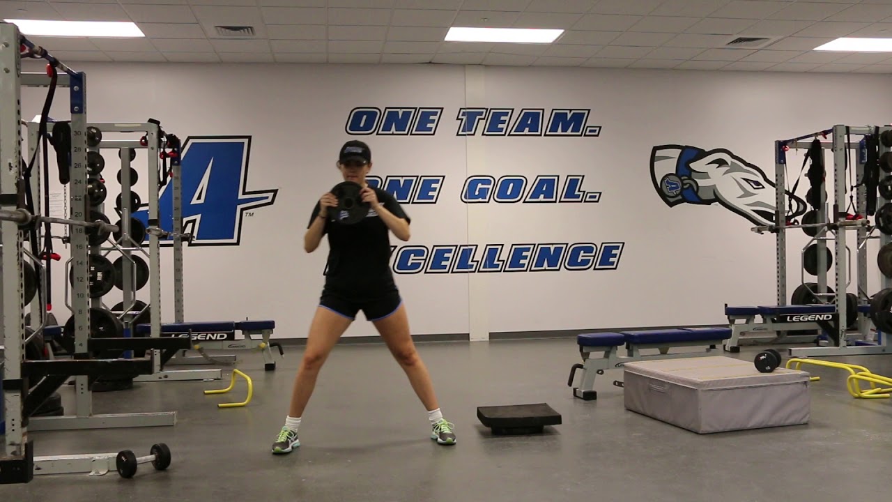 Plate Lateral Squat - YouTube