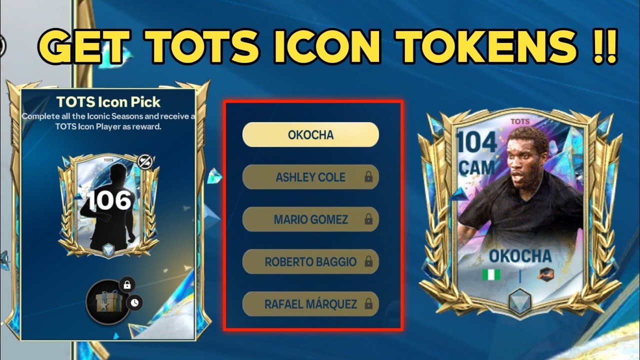 HOW TO UNLOCK 106 MILESTONE GET TOTS ICON TOKENS FAST OKOCHA COLE IN EA ...