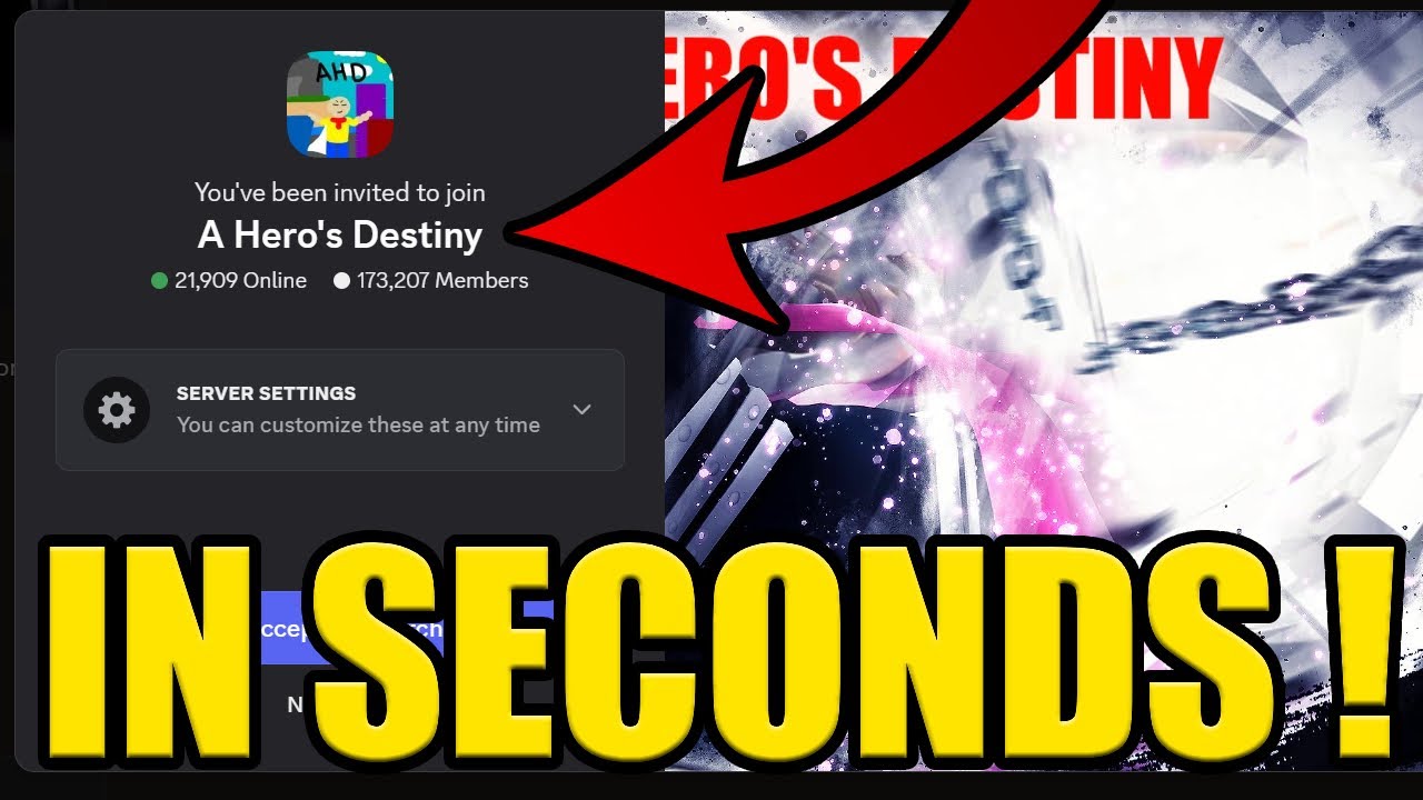 HOW to JOIN A HERO'S DESTINY DISCORD SERVER PC & MOBILE - YouTube