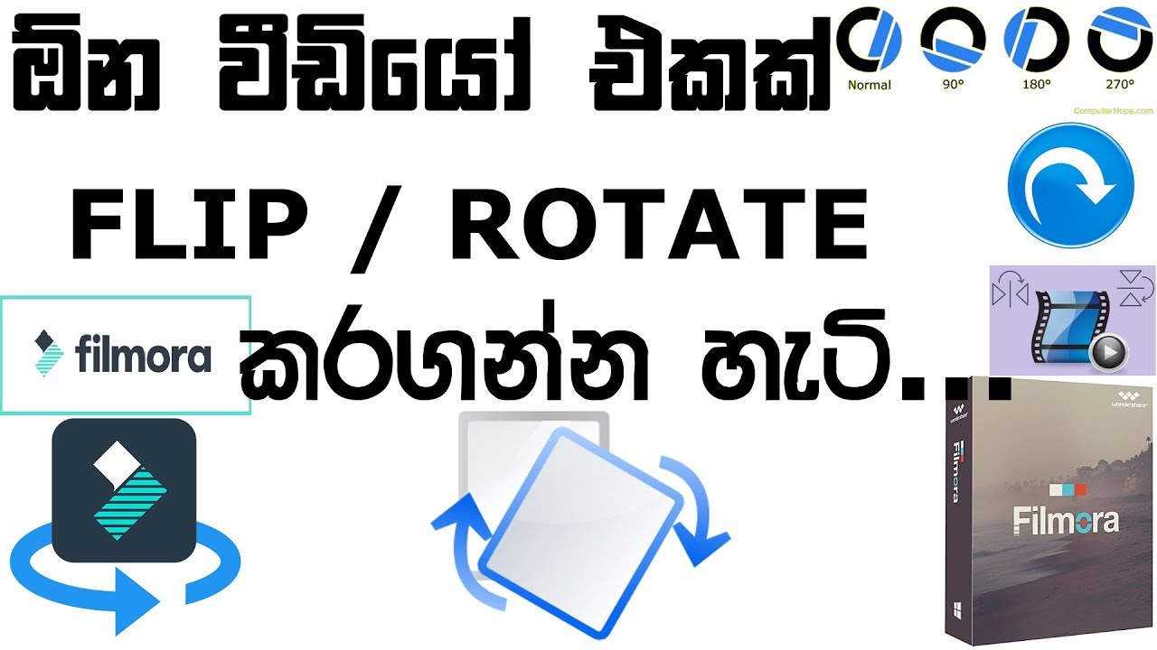Flip [Rotate] Videos - Wondershare Filmora Sinhala Editing Tutorial #04 - YouTube