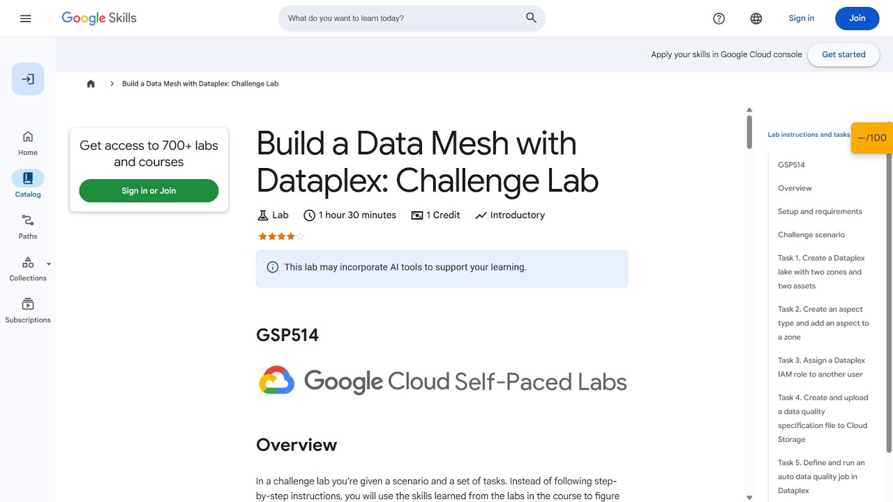 Build a Data Mesh with Dataplex: Challenge Lab GSP514 - YouTube