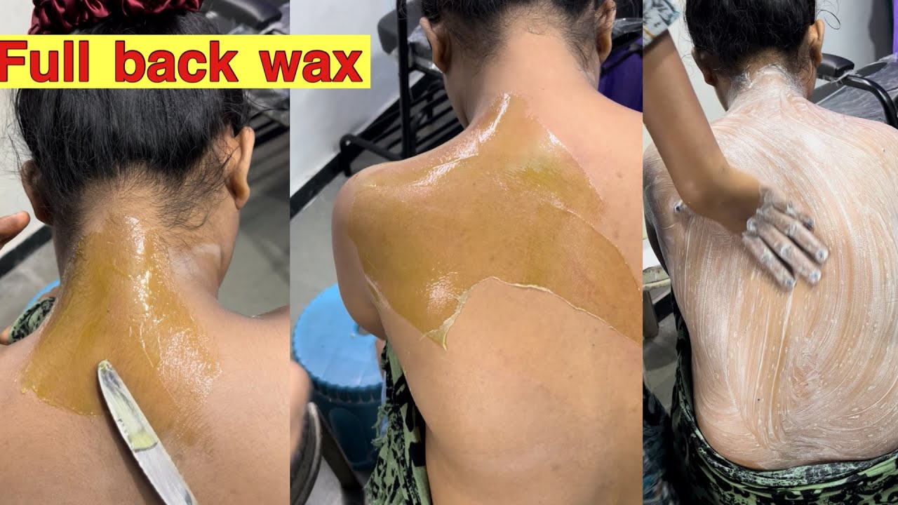 Full back waxing | nape wax #prebridal - YouTube