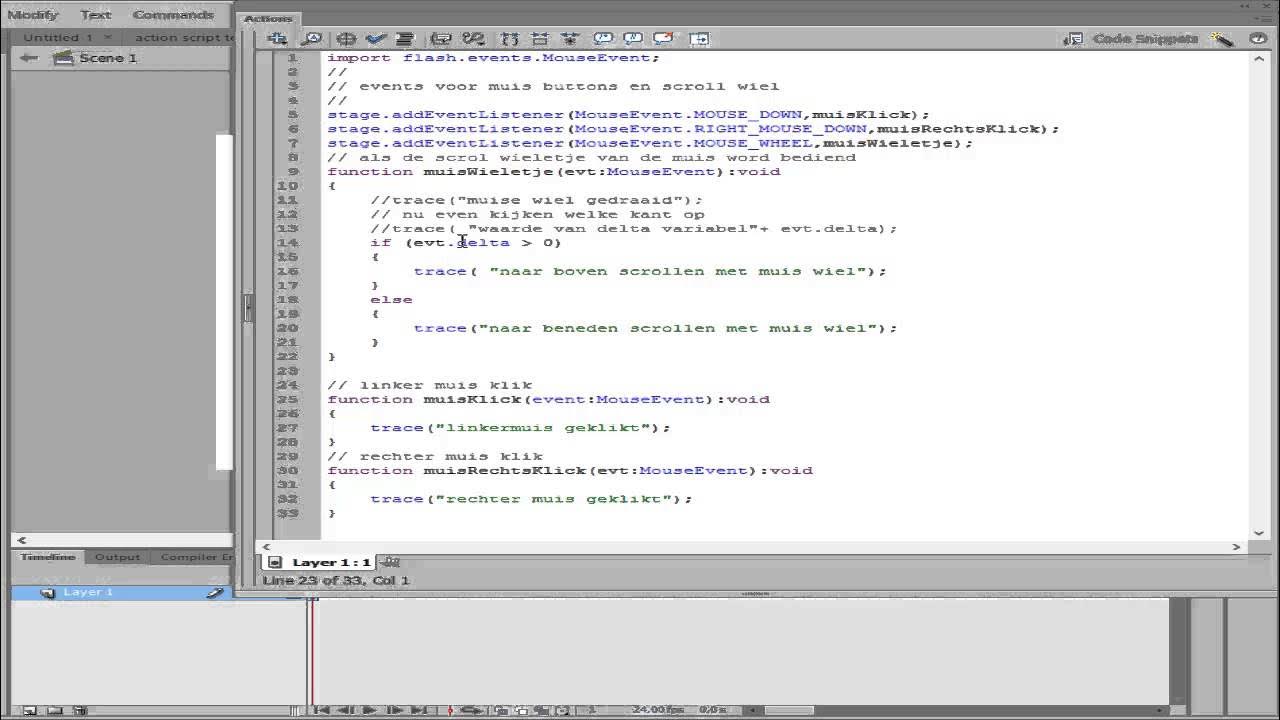 actionscript mouse events - YouTube