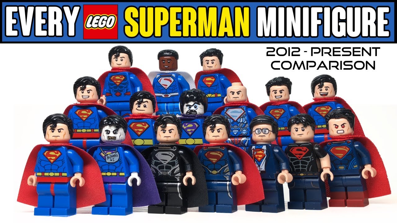 EVERY LEGO SUPERMAN Minifigure Ever Made (2012 - Present) - YouTube
