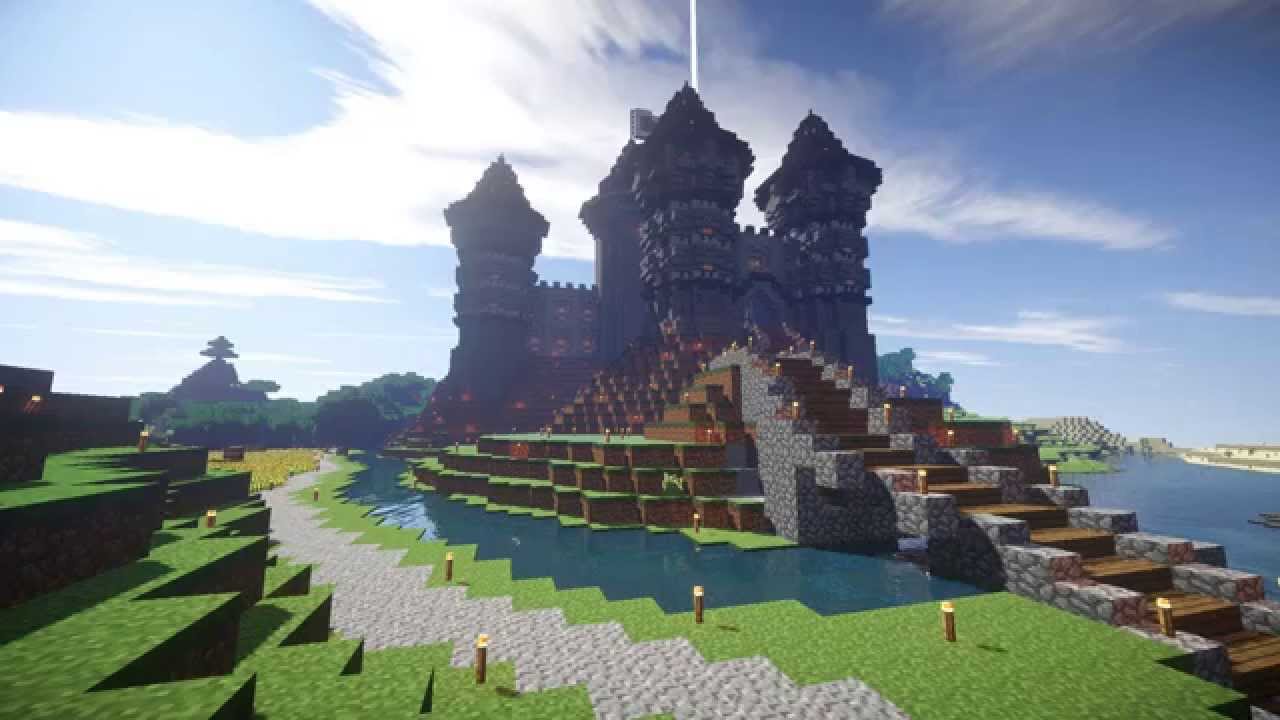 Minecraft castle (1.8 shader) - YouTube