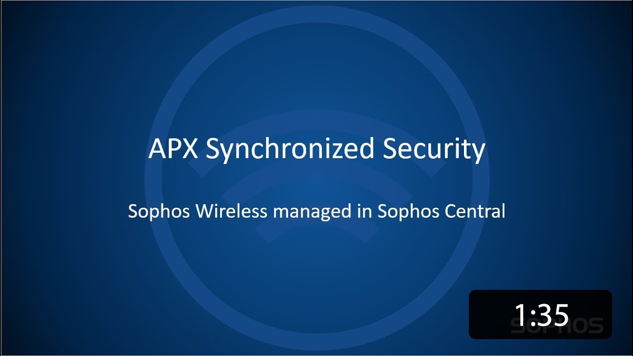 Sophos Wireless: APX Synchronized Security - YouTube