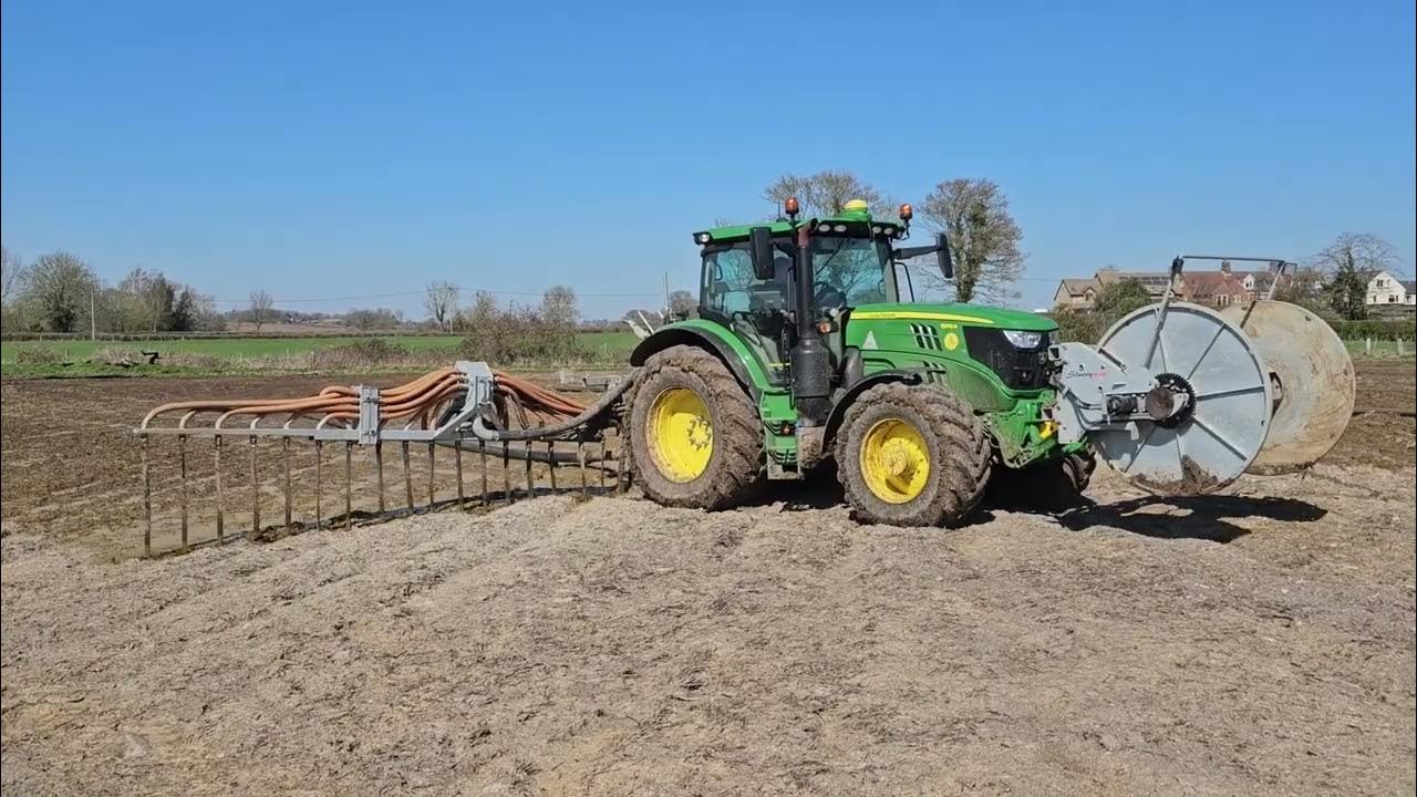 4-4-23 James Skuse Contracting. Slurry application with John Deere 6155R - YouTube