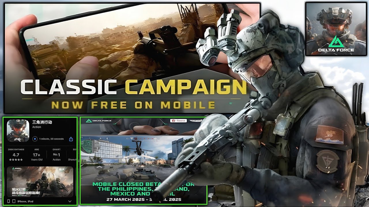 Delta Force Mobile Campaign Mode & Close Beta Test Updates! Global ...