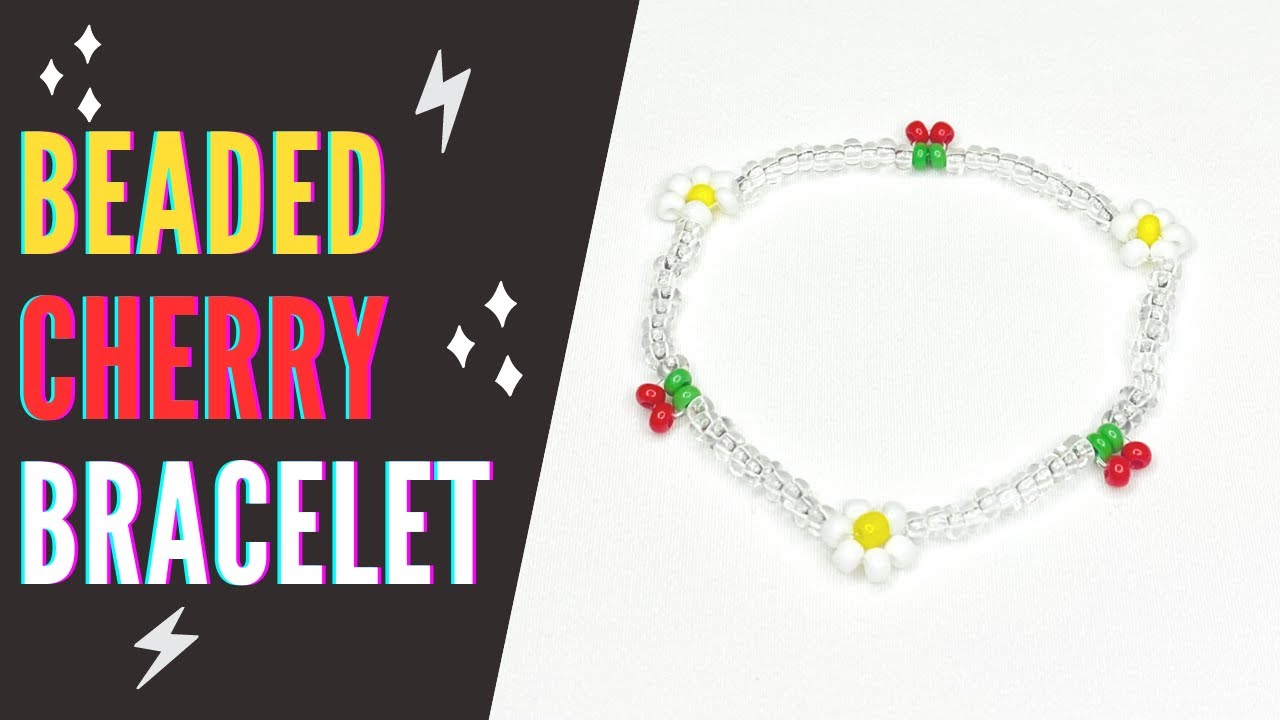 Cherry Beads Tutorial Bracelet - YouTube