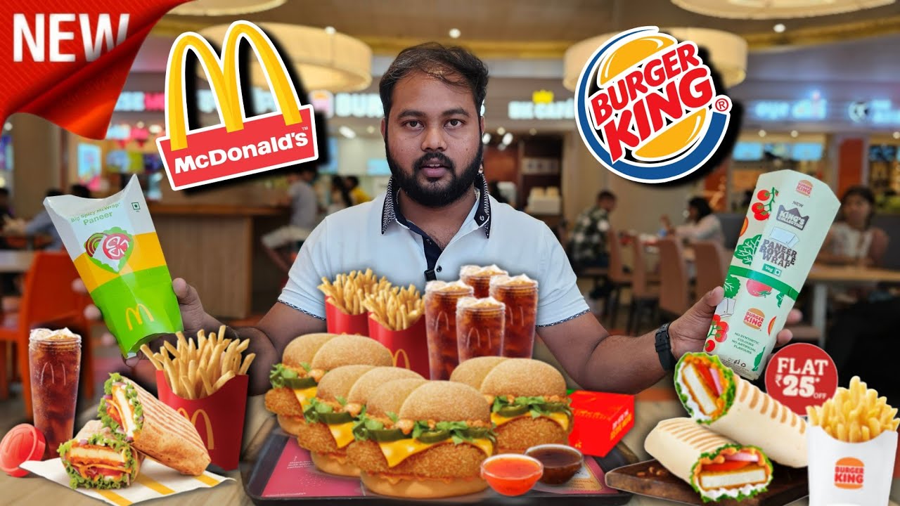 पनीर रोल | Mcdonald's Big Spicy Paneer Wrap | Burger King Paneer Royal ...