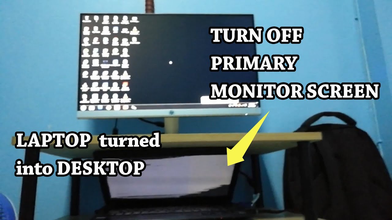 Laptop turned Desktop Computer - How to Turn Off Your Primary Monitor's ...