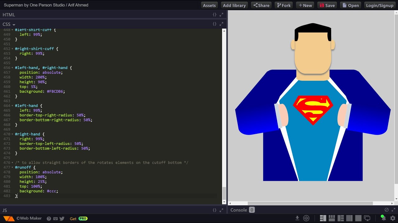 ASMR Programming - SUPERMAN in HTML & CSS - No Talking - YouTube