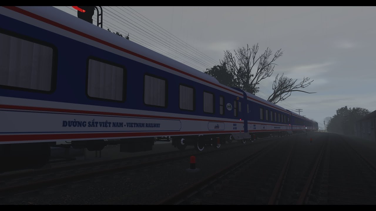 [Trainz Railroad Simulator 2022] Train SE20 leave Danang city - YouTube